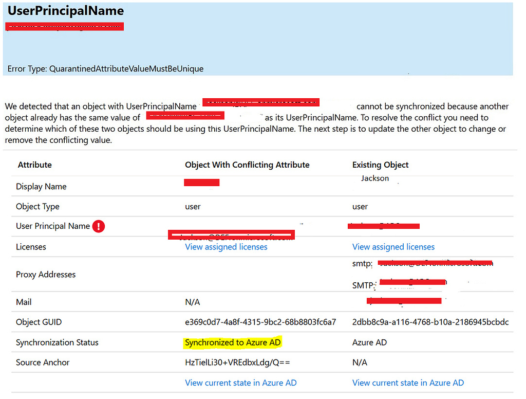Azure Ad Sync Error Quarantined Attribute Value Must Be Unique Azure Computer Repair