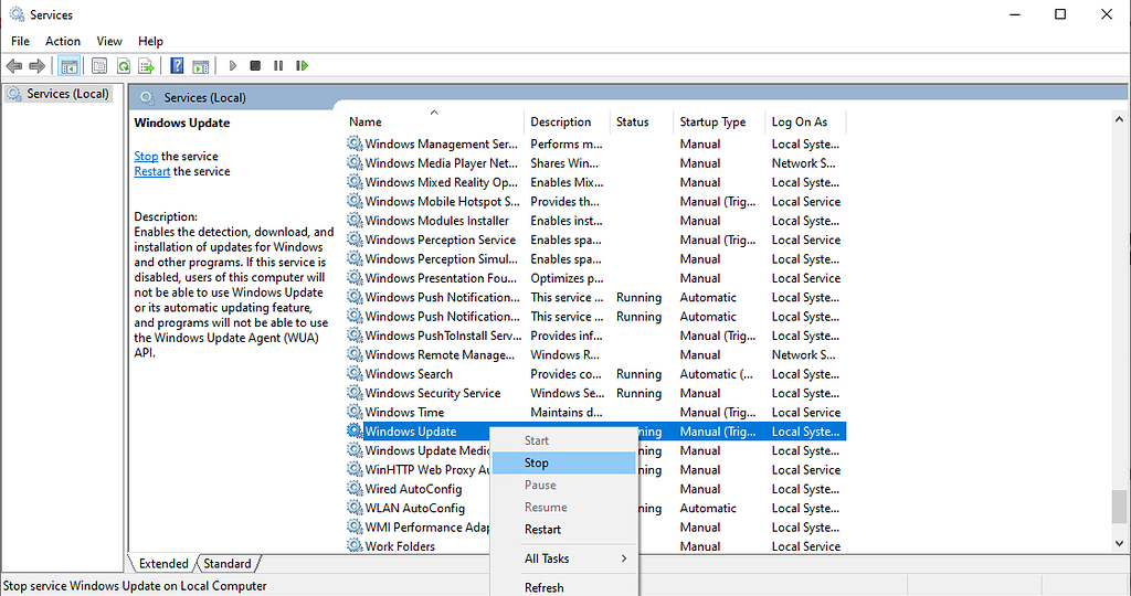 How to Start and Stop a Windows services on Windows 10 - Windows 10 ...