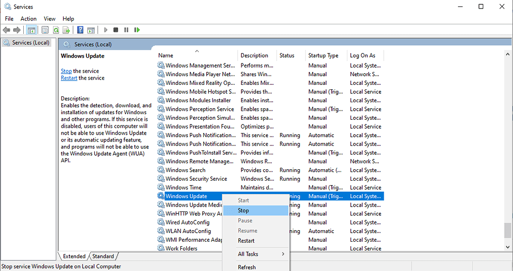 How to Start and Stop a Windows services on Windows 10 - Windows 10 ...